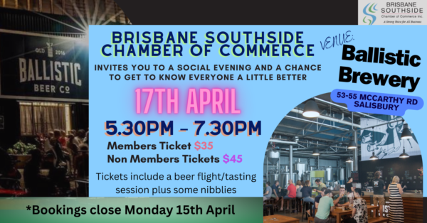 April Evening Event – Networking over Beers – Brisbane Southside